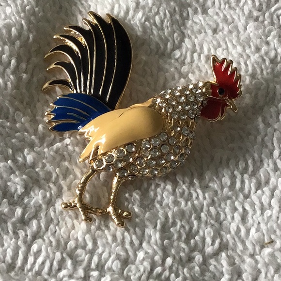 Jewelry | Impressive Vintage Enamel Rooster Brooch | Poshmark